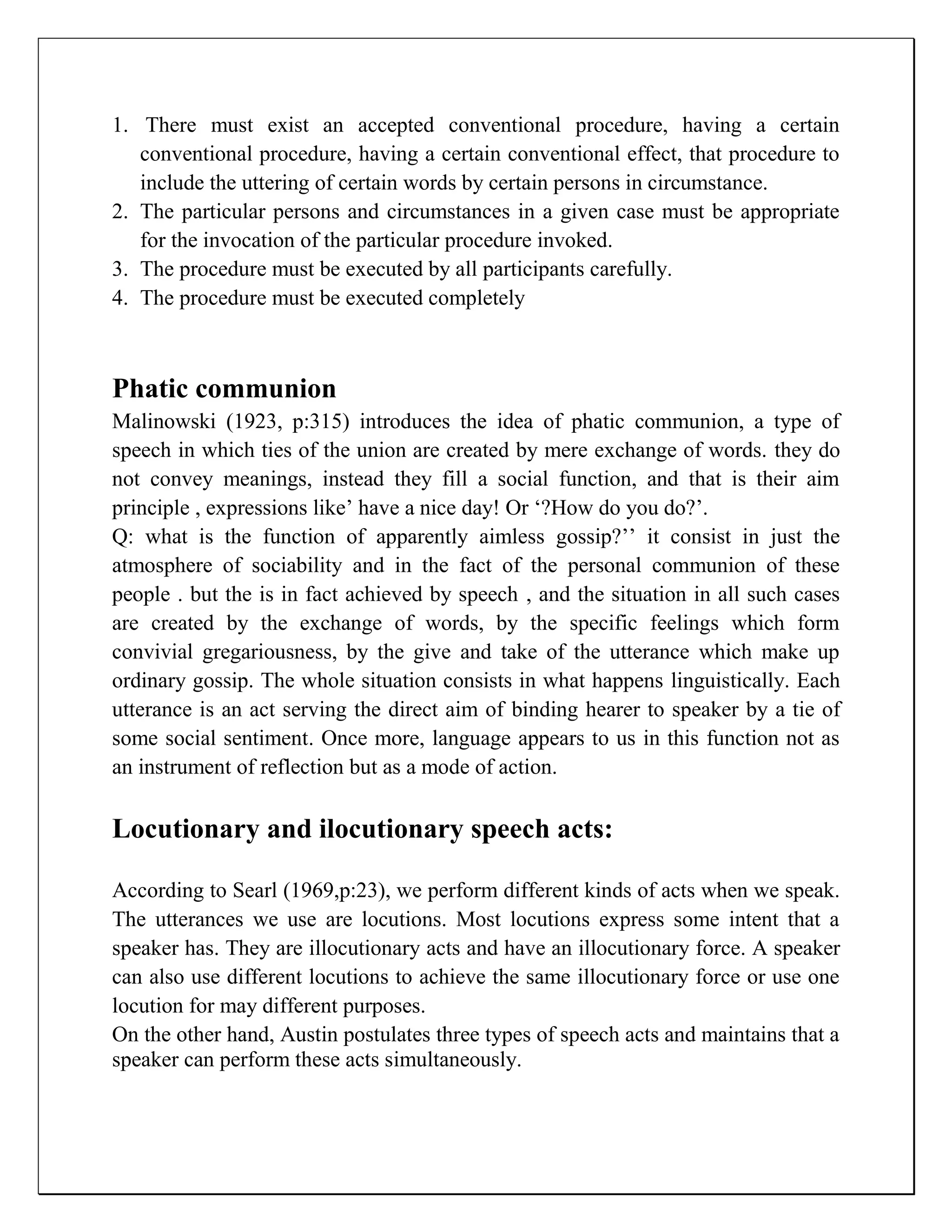 Speech acts theory in sociolinguistics | DOCX