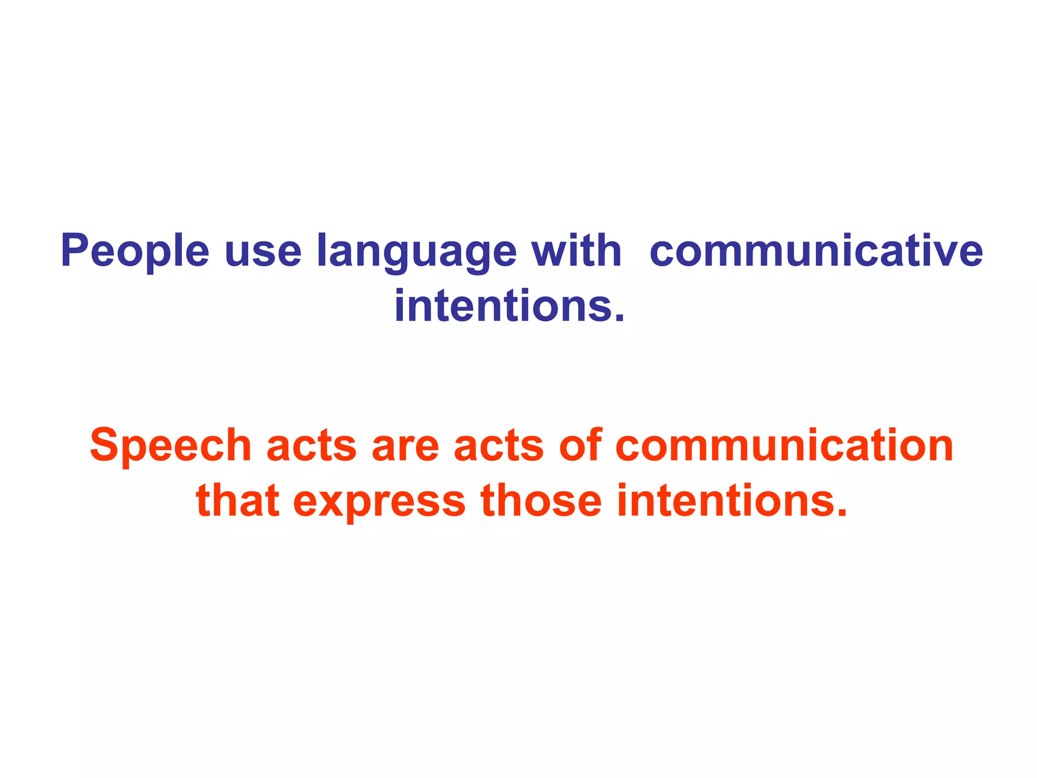 Speech acts | PPT