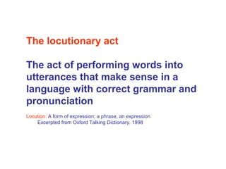 Speech acts | PPT