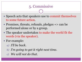 Speech acts | PPTX