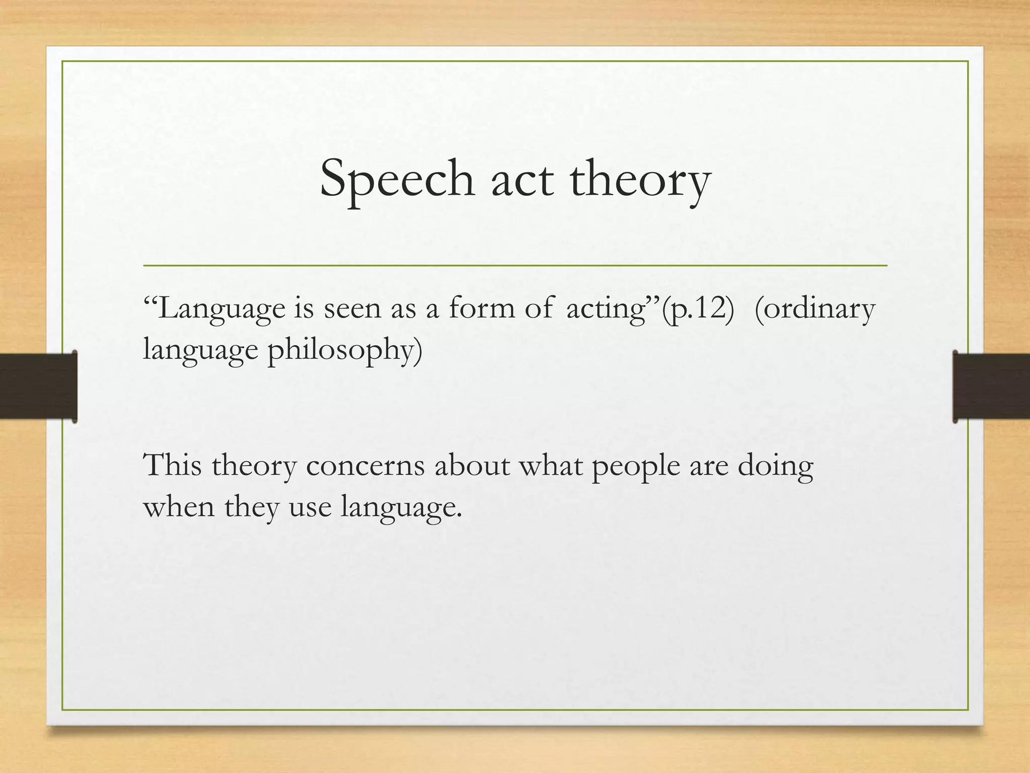Speech acts | PPTX
