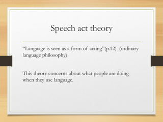 Speech acts | PPTX