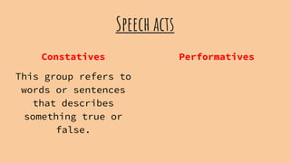 Speech acts | PPTX