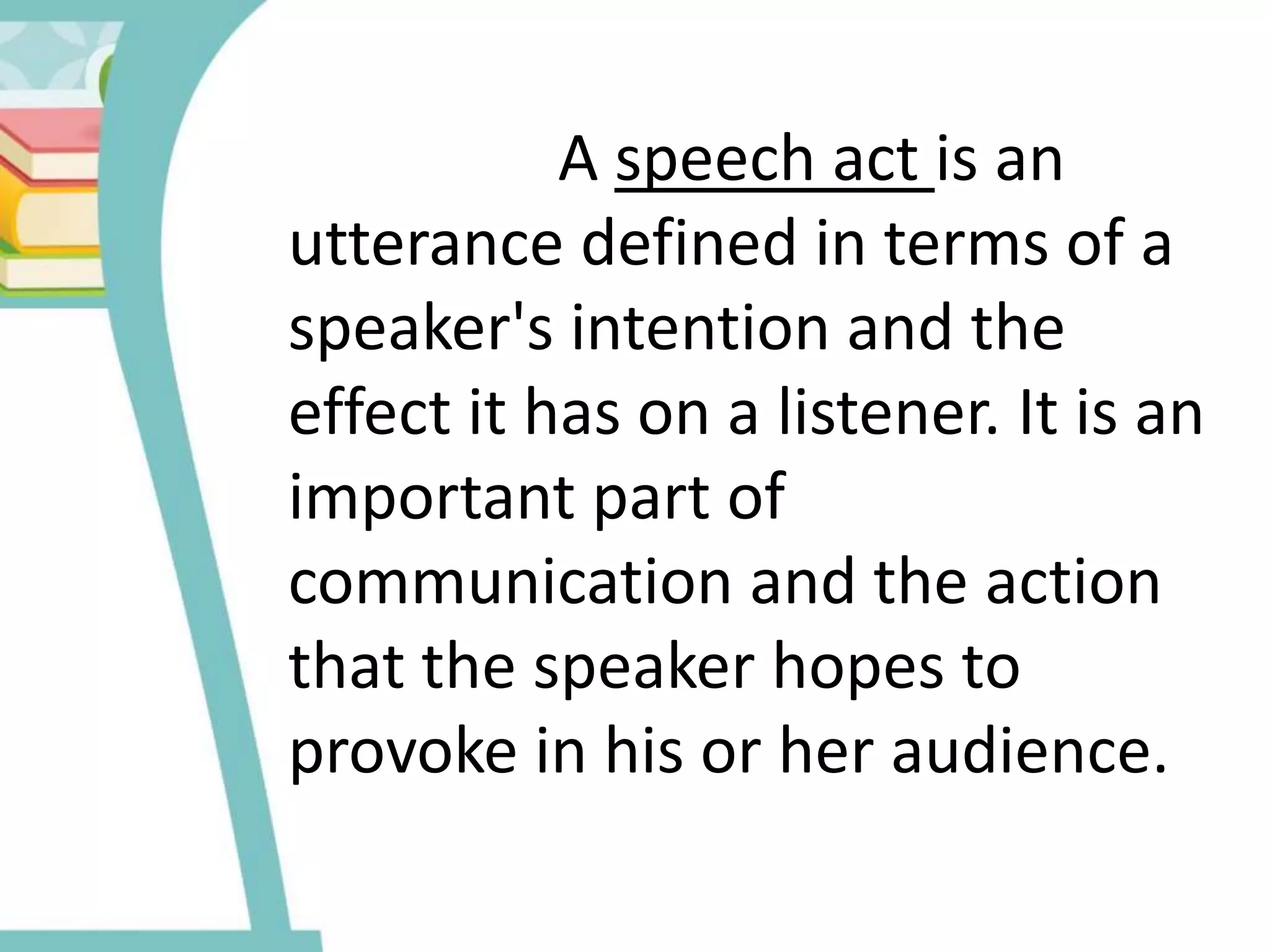 Speech Acts | PPTX
