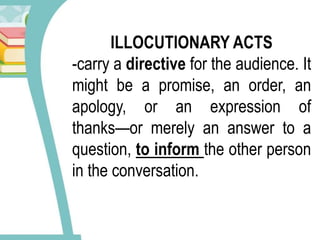 Speech Acts | PPTX