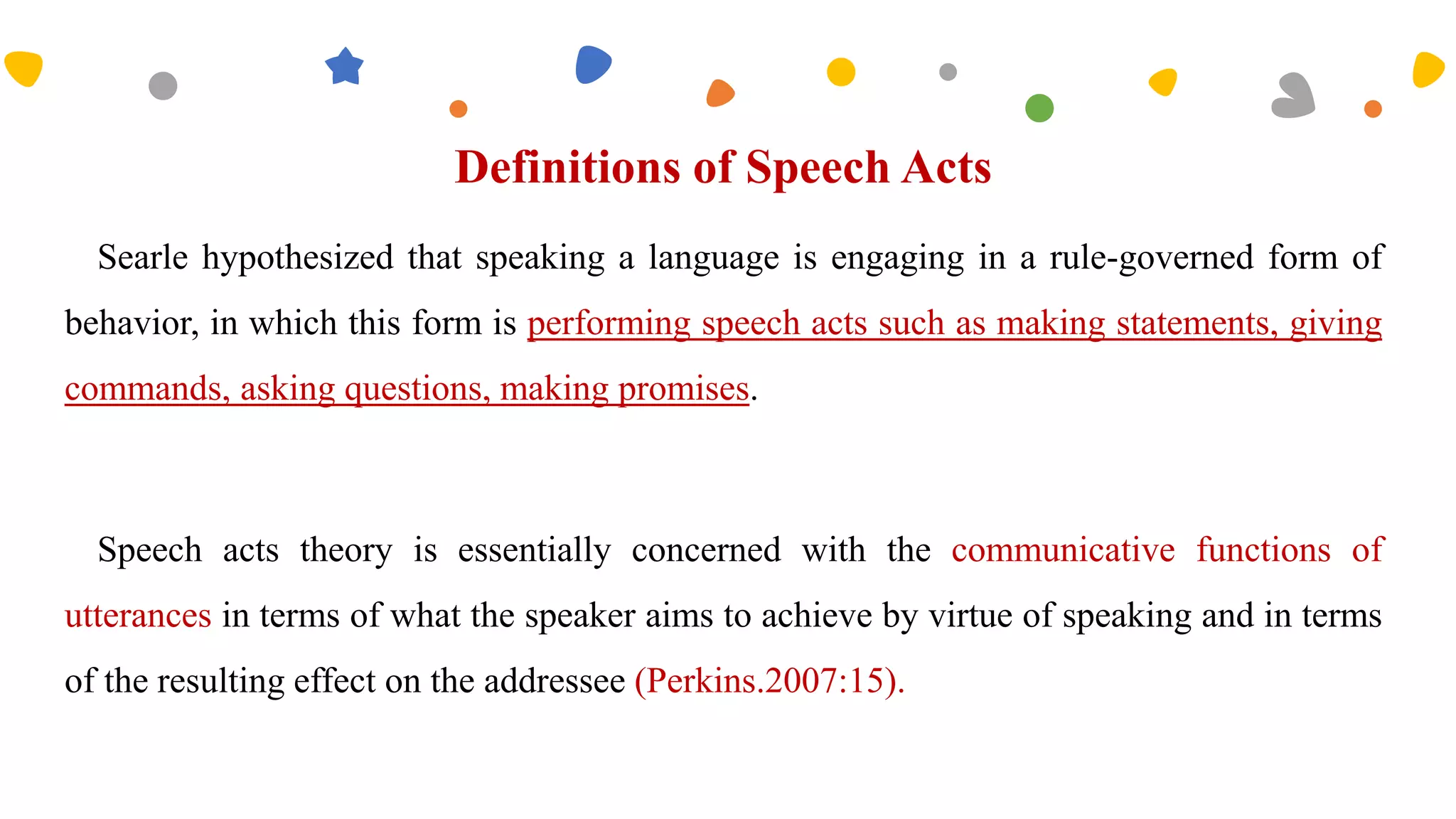 Speech Acts. | PPTX