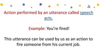 Speech Acts. | PPTX