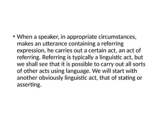 Semantics: interpersonal meaning (speech act) | PPTX