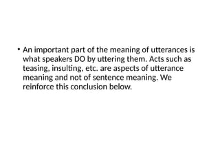 Semantics: interpersonal meaning (speech act) | PPTX