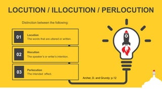 Speech acts and events | PPTX