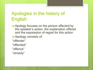 Speech acts in the history of english | PPT