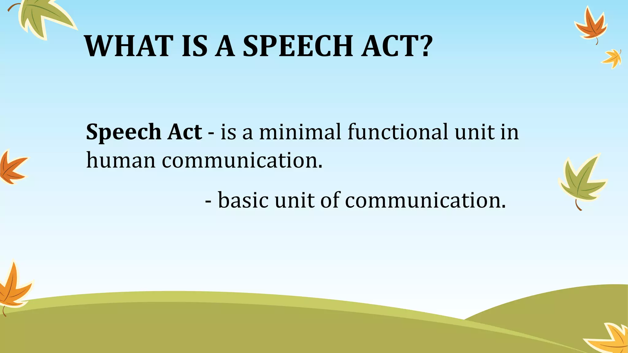 Speech act theory | PPTX