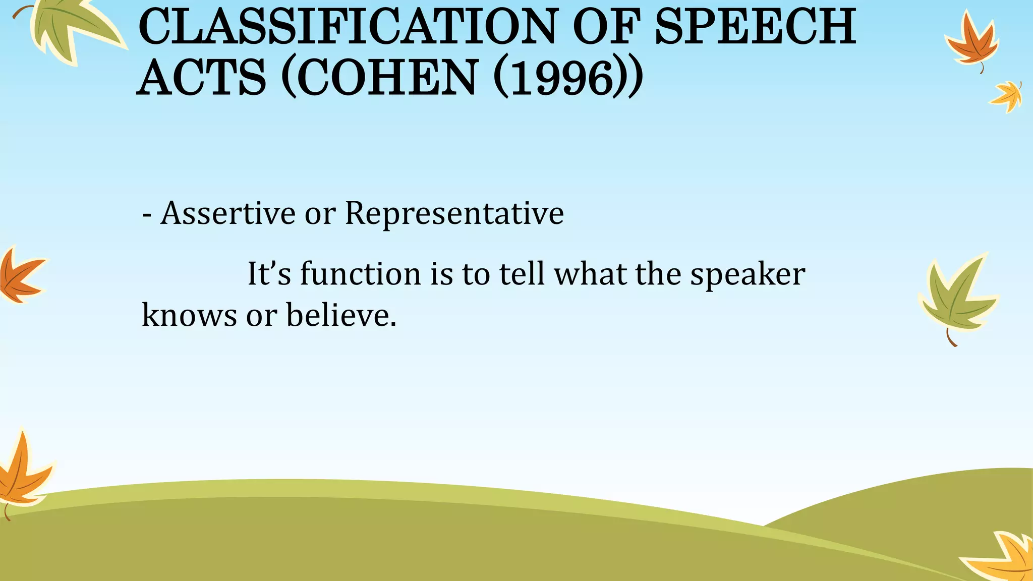 Speech act theory | PPTX