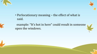 Speech act theory | PPTX