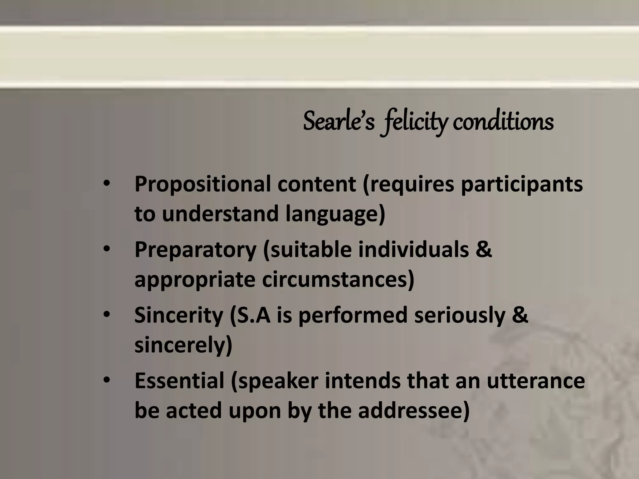 Speech Act Theory | PPTX