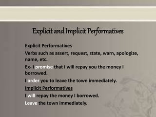 Speech Act Theory | PPTX