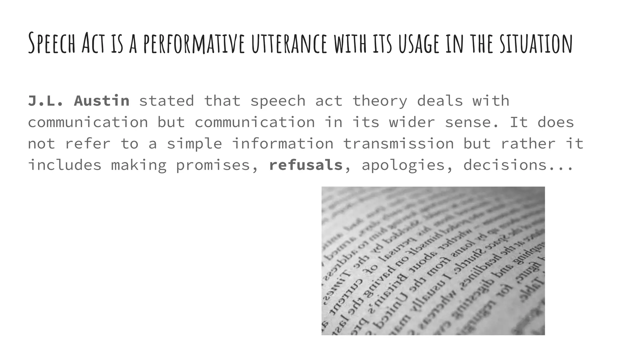 Speech Act Theory | PPTX