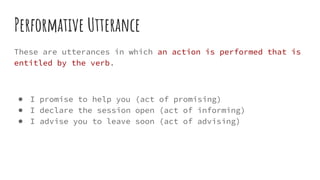 Speech Act Theory | PPTX