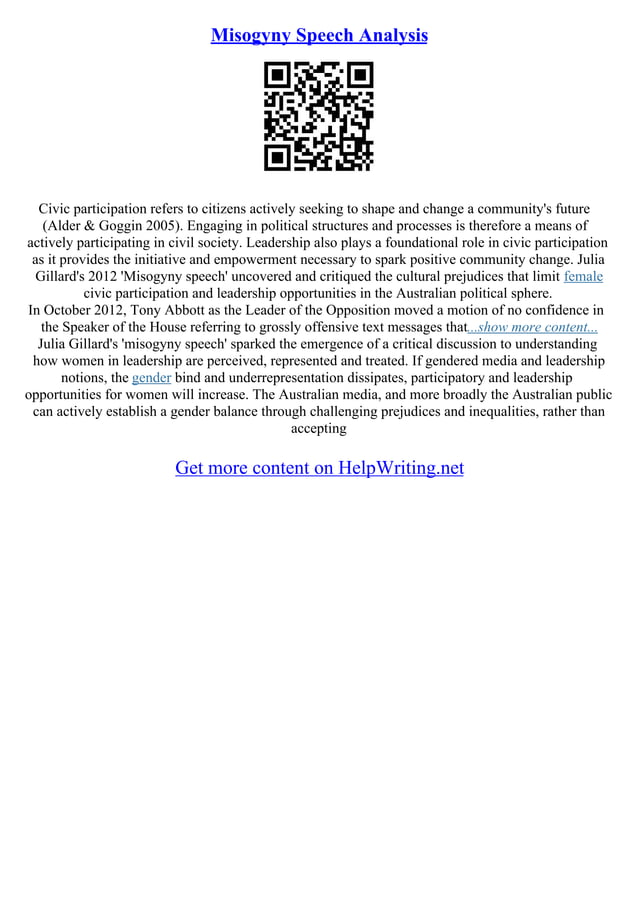 Speech Analysis Essay | PDF