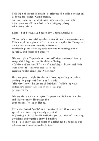 Speech AnalysisYour task here is to analyze the writing and .docx ...