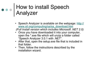 Speech Analyzer | PPT