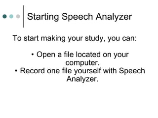 Speech Analyzer | PPT