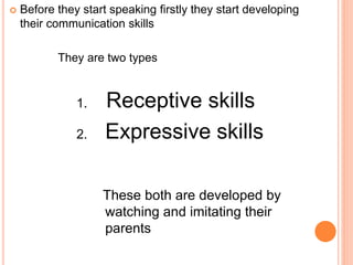 Speech and language development | PPTX
