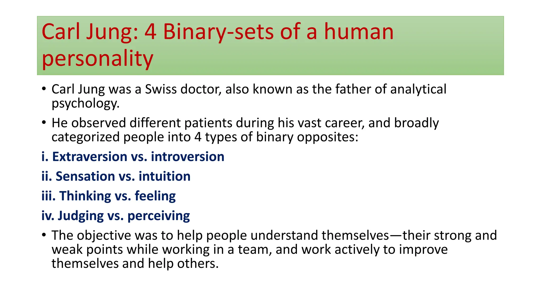 Speech and Personality; Analysis of personality; Types of personality ...