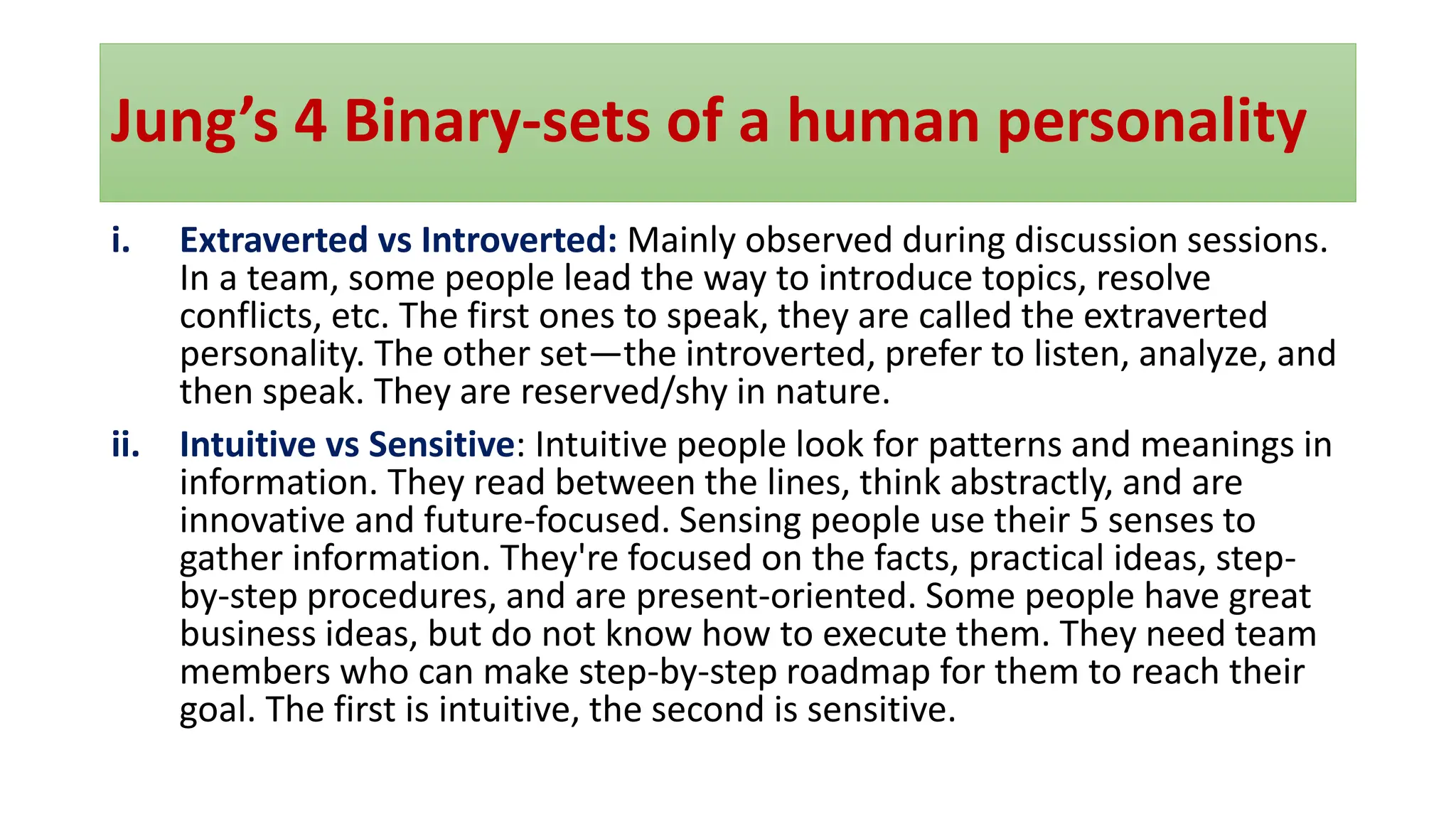 Speech and Personality; Analysis of personality; Types of personality ...