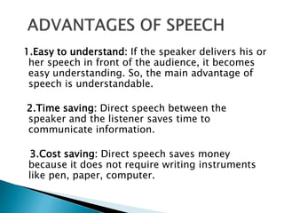 Speech and Presentation | PPTX