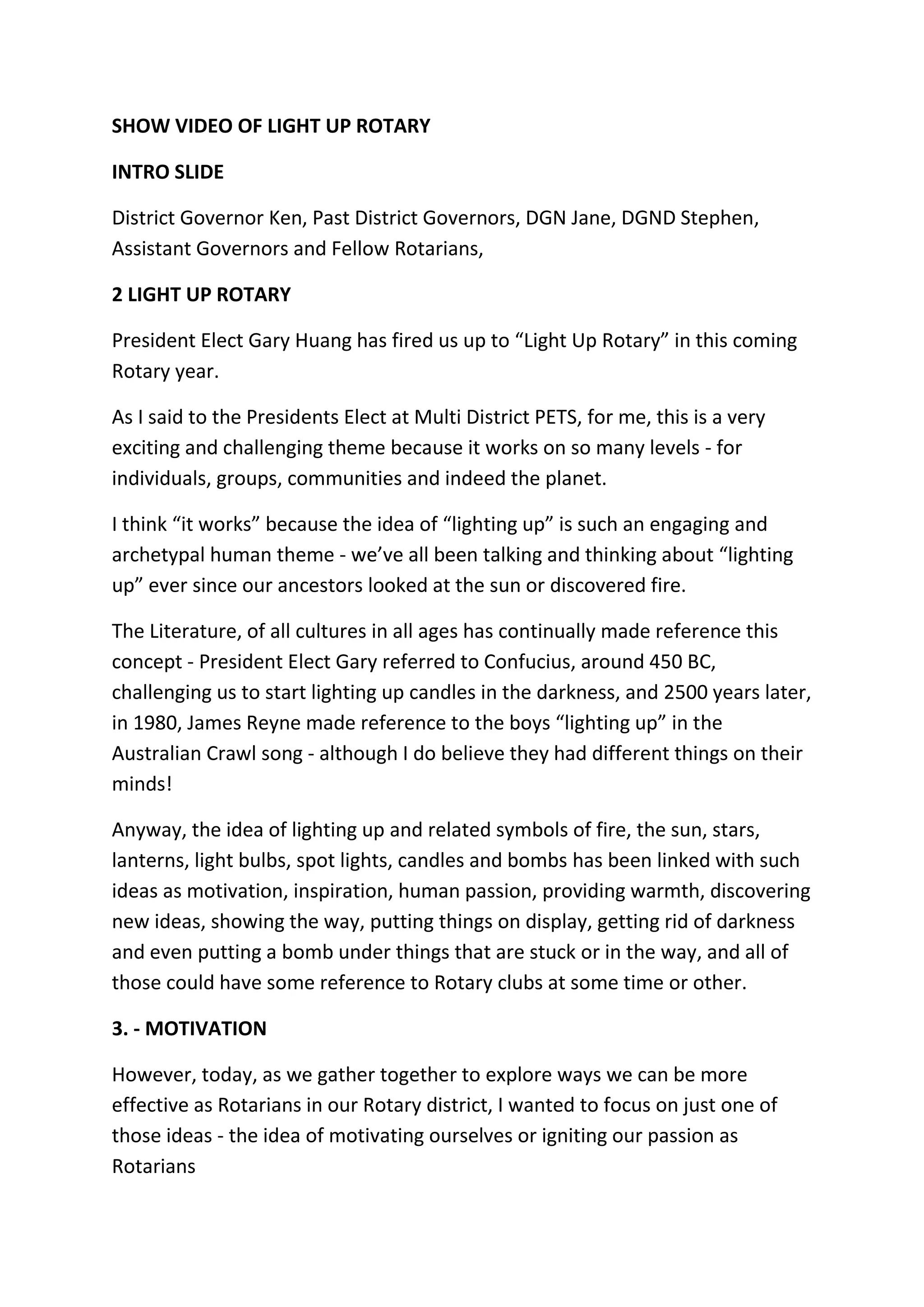 Using Apter's Theory of Motivation as a way to Enthuse Rotarians to ...