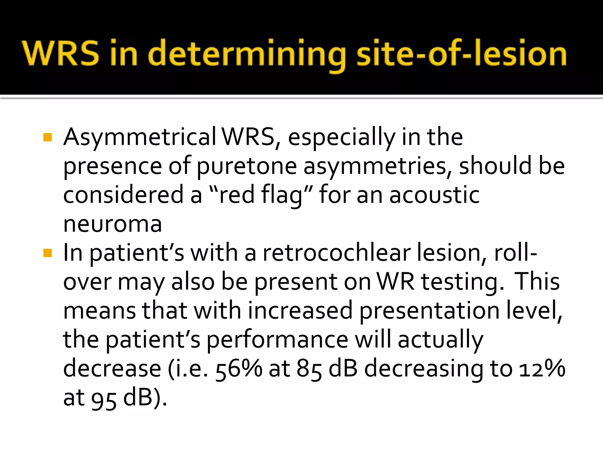 Speech audiometry & masking | PPTX