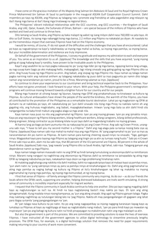 Bongbong Marcos Speech Journalism Training Material speech bbm | DOCX