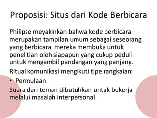 Speech Codes Theory | PPTX