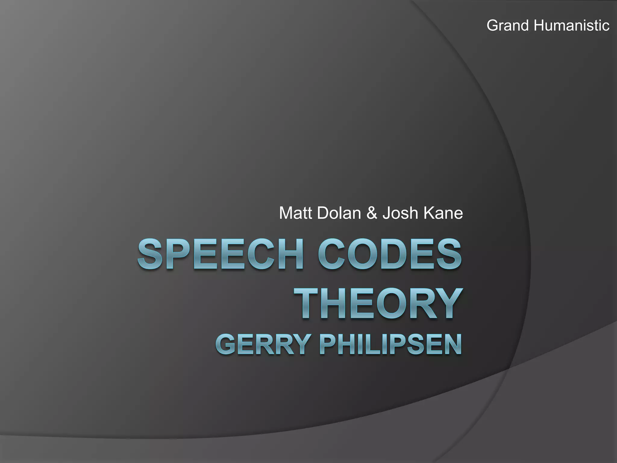 Speech codetheory | PPTX