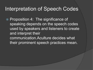 Speech codetheory | PPTX