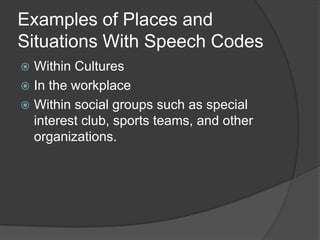 Speech codetheory | PPTX