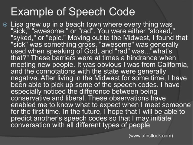 Speech codetheory | PPTX