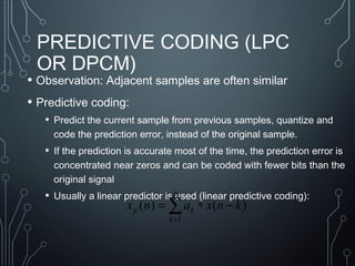 Speech coding techniques | PPT | Digital Audio | Computer Software and Applications