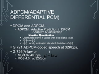 Speech coding techniques | PPT | Digital Audio | Computer Software and Applications