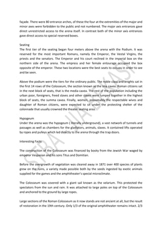 Speech # History of colosseum # public speaking | PDF