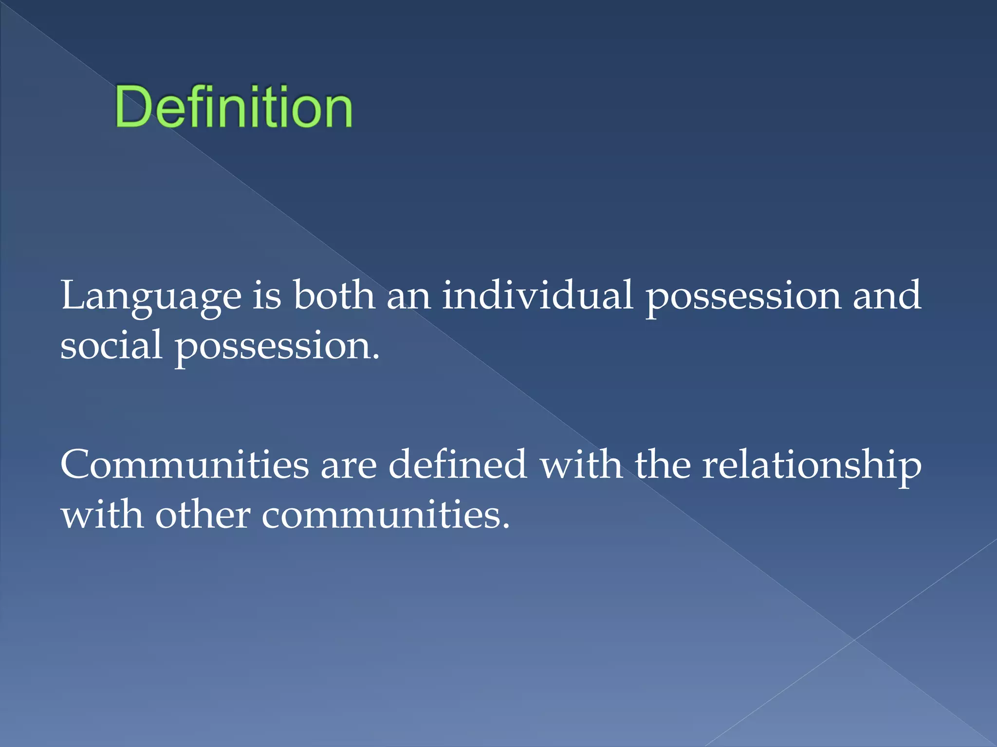 Speech communities | PPTX