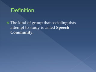 Speech communities | PPTX