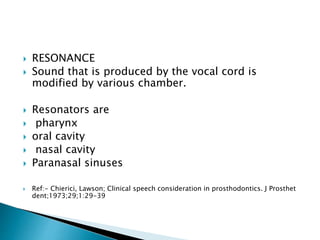 Speech consideration in complete dentures | PPTX