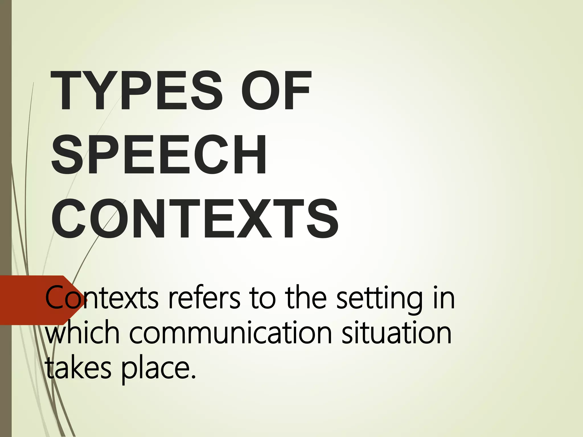 Speech context | PPT