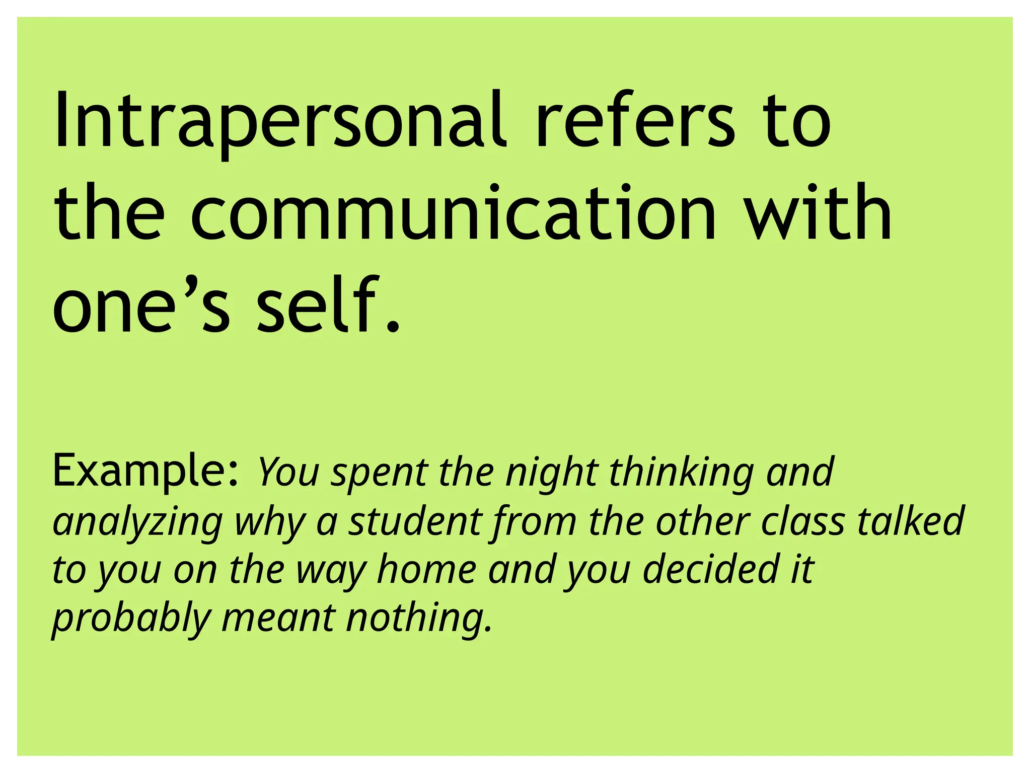SPEECH CONTEXTS: INTRAPERSONAL, INTERPERSONAL, PUBLIC, & MASS ...
