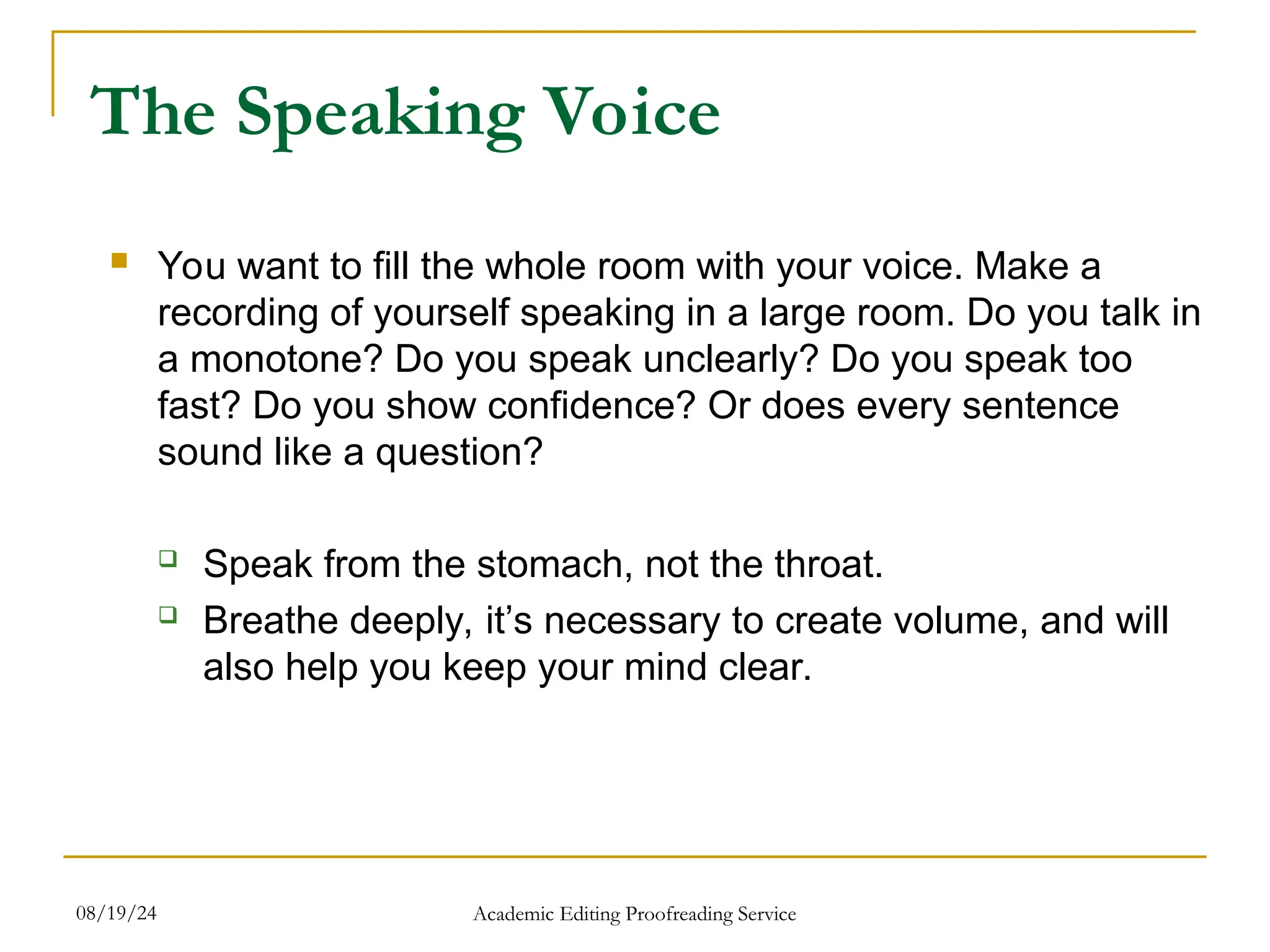 Academic Speech Presentation Matter Powerpoint | PPT