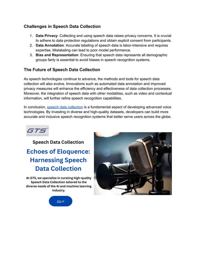 The Importance of Speech Data Collection in Advancing Voice ...