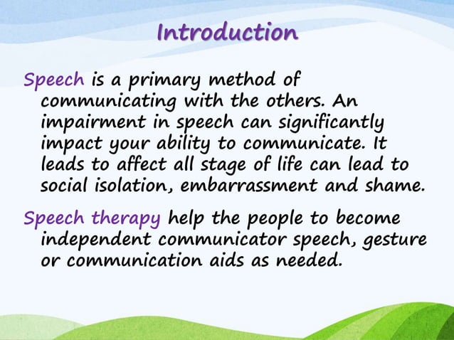 Speech defect and speech therapy | PPTX | Ear, Nose and Throat ...