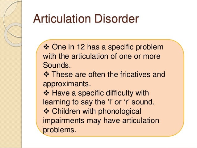 Speech Development and Speech Impairments